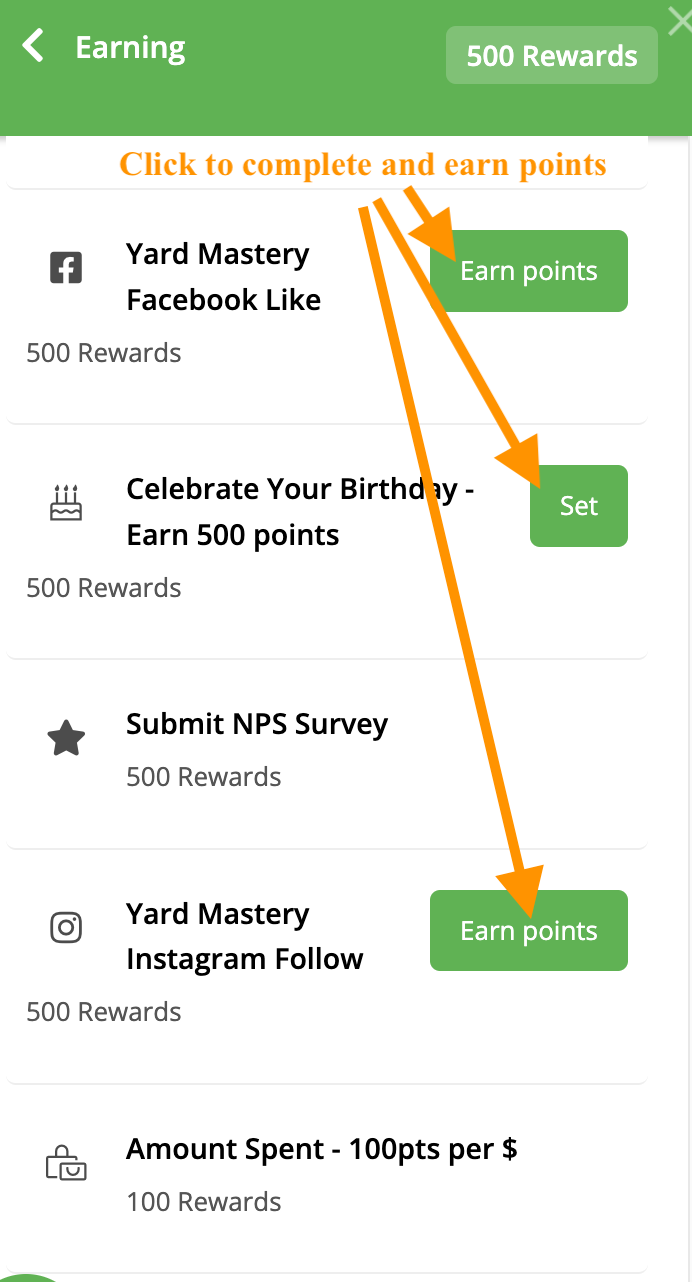 How do I earn Yard Mastery Loyalty & Rewards points? – Yard Mastery